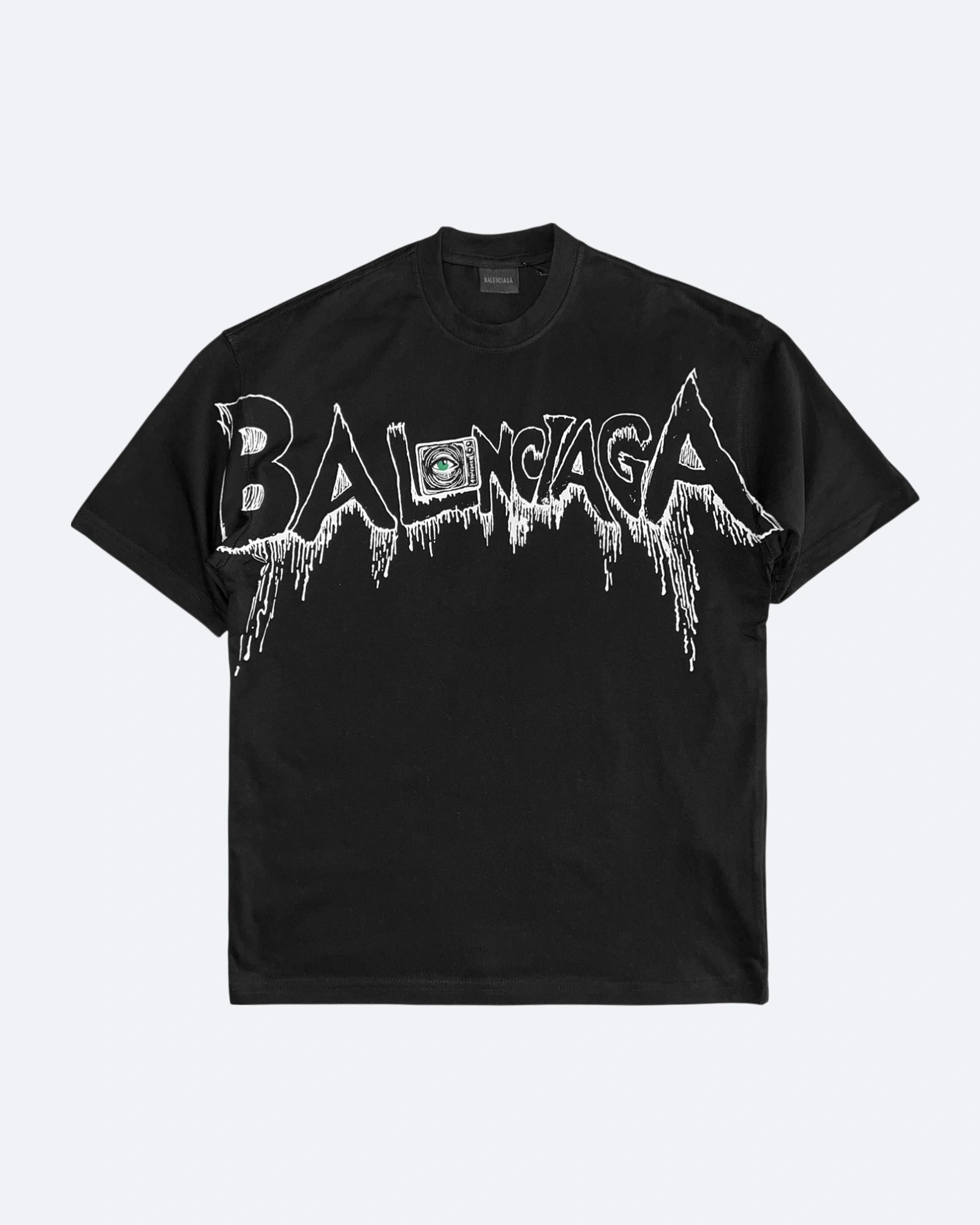 Balenciaga - Drip Logo Eye T-Shirt - Black – CAVO